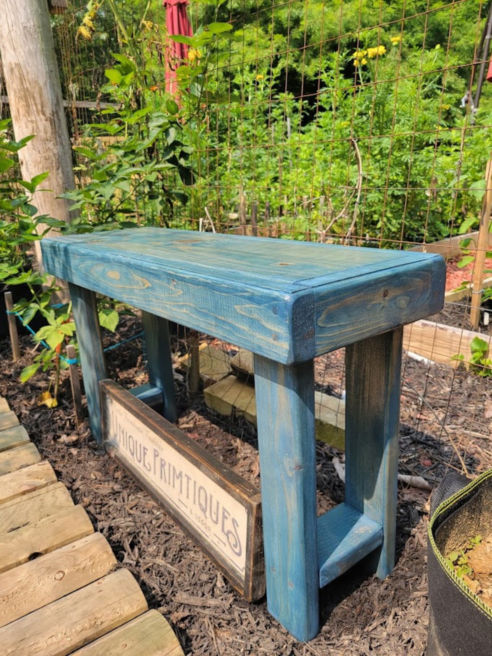 GARDEN BENCH Rustic Wood Porch Patio Wooden Indoor Outdoor - Etsy