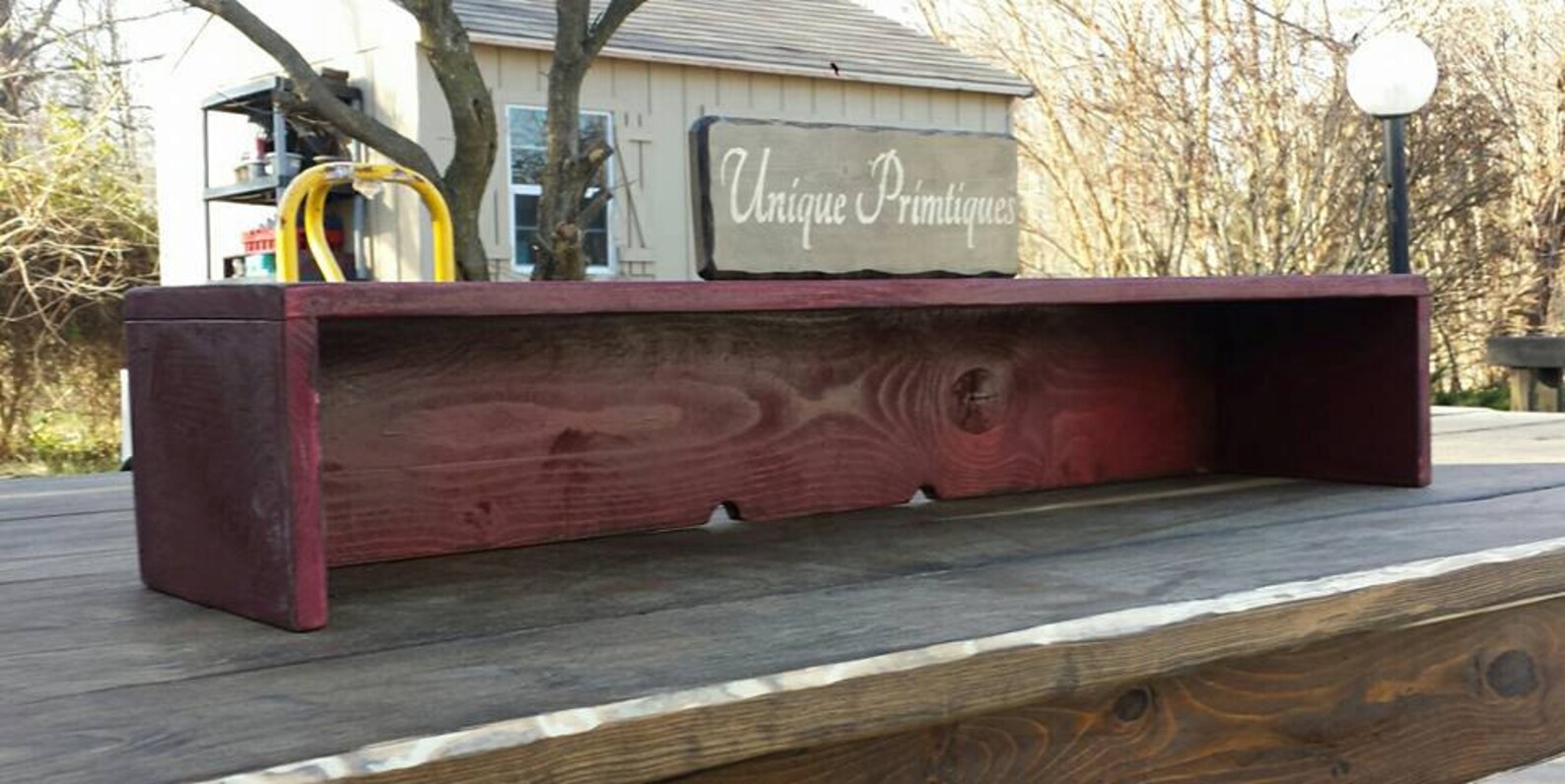 Table TV Computer Riser Bench Centerpiece Entertainment Center | Etsy