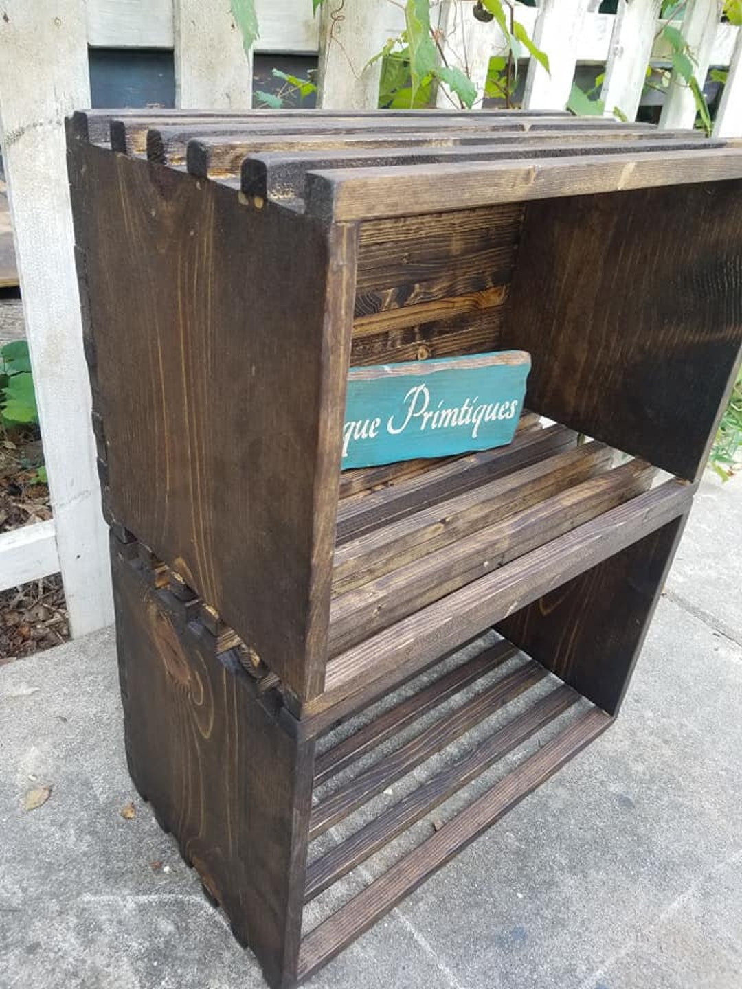 Rustic FARMHOUSE Wood CRATES X2 Reclaimed Wood Bathroom Kitchen Living ...