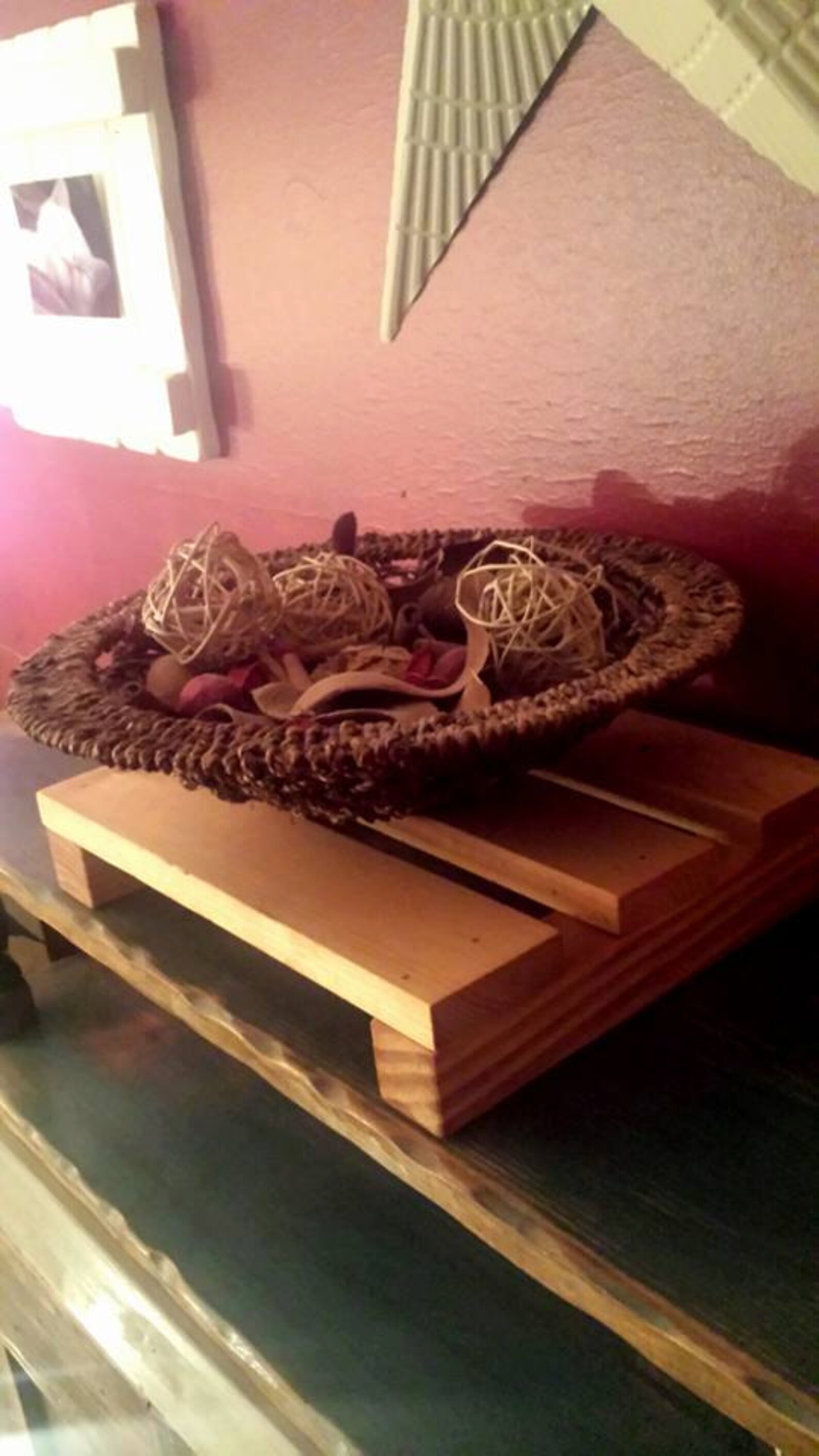 Rustic Primitive Pallet Table Riser SET of TWO Large Coaster | Etsy