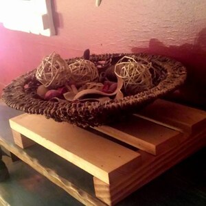 Rustic Primitive Pallet Table Riser SET of TWO Large Coaster ...