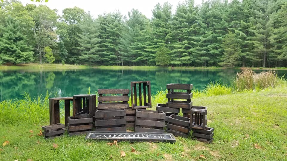 FARMHOUSE CRATE Rustic Reclaimed Wood Dark Walnut Farm House | Etsy