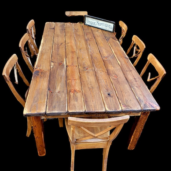 Rustic Dining Table - Etsy