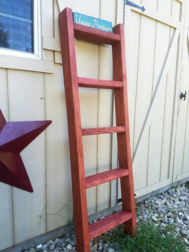 Rustic Primitive Wood Ladder Quilt Blanket Scarf Tie Towel | Etsy