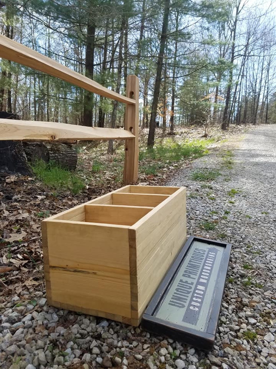 Rustic FARMHOUSE BOX CRATE W Dividers Bathroom Kitchen Wine - Etsy