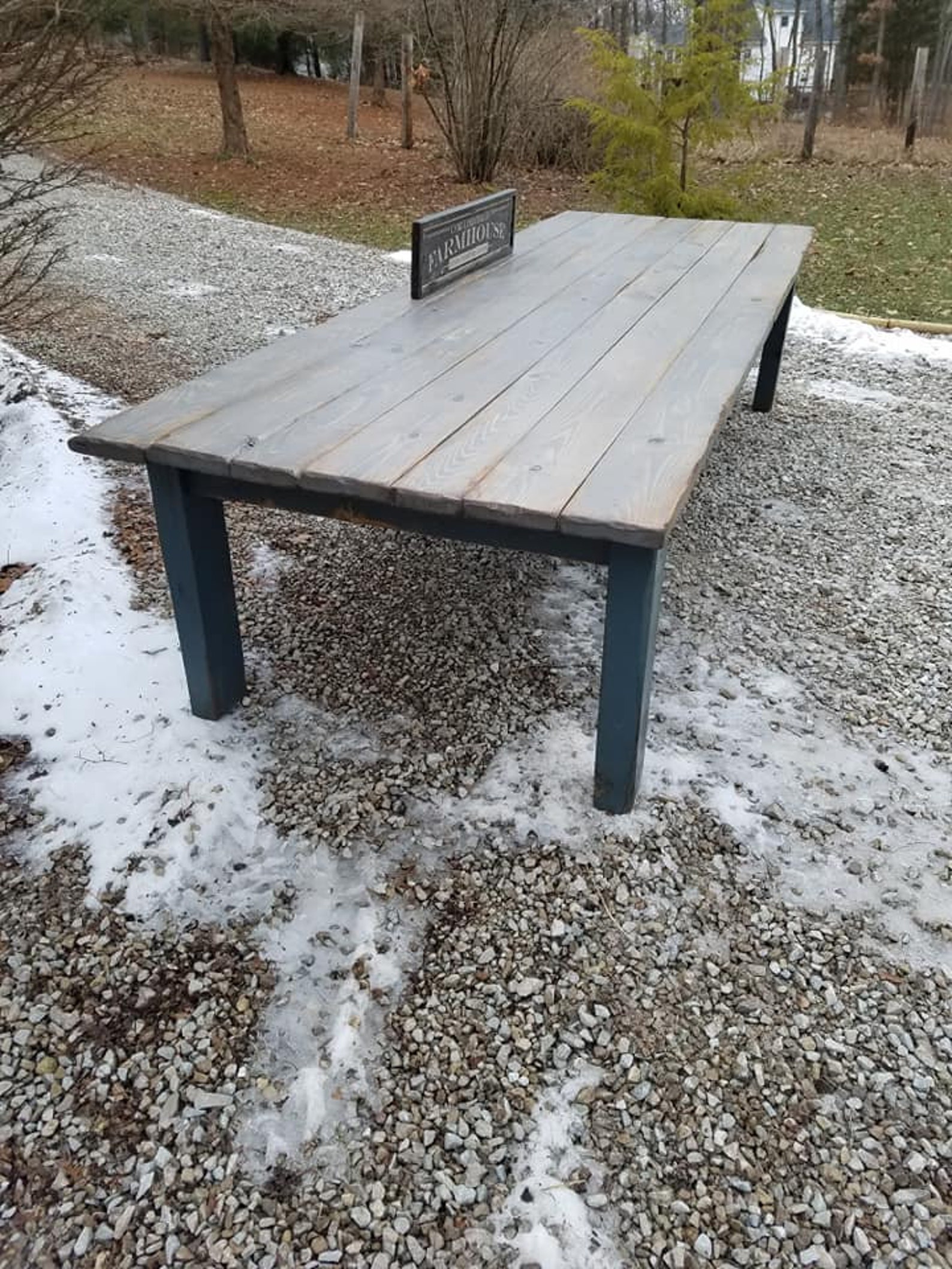 RUSTIC 12-foot FARMHOUSE TABLE Large Farm House Kitchen - Etsy