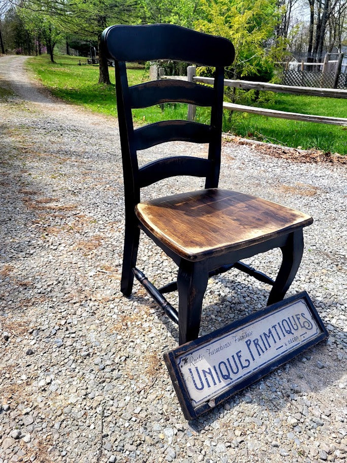 Rustic Ladder Back Chair Wood Malaysian Oak CHAIR Solid Wood | Etsy