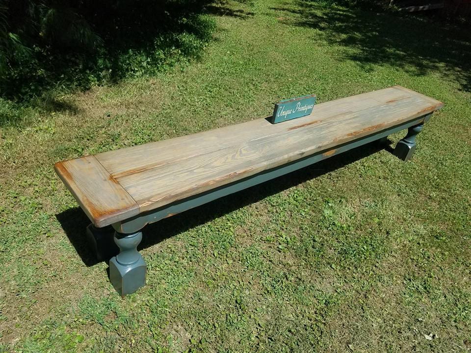 Rustic New England Farmhouse TABLE One Bench Four STOOLS | Etsy