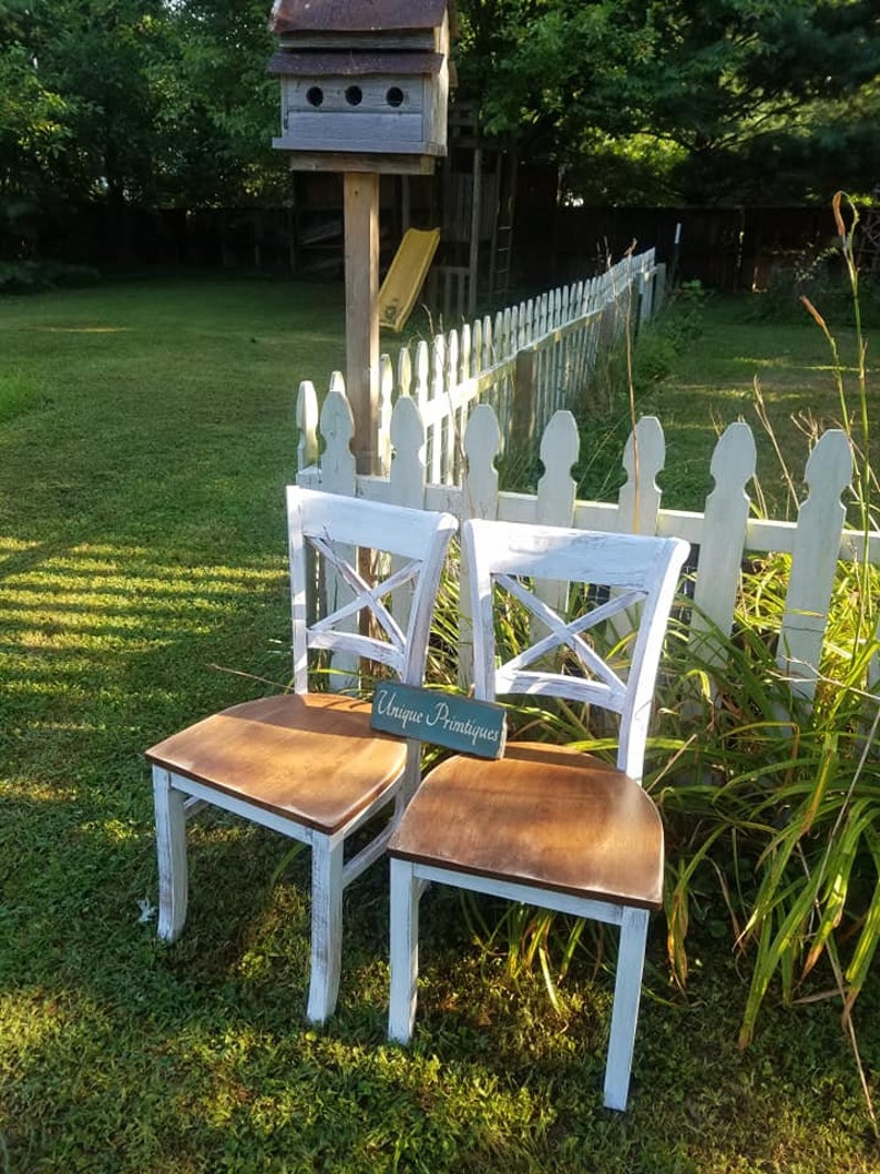 Beautiful Rustic Wood Malaysian Oak CHAIR Solid Wood X-back | Etsy