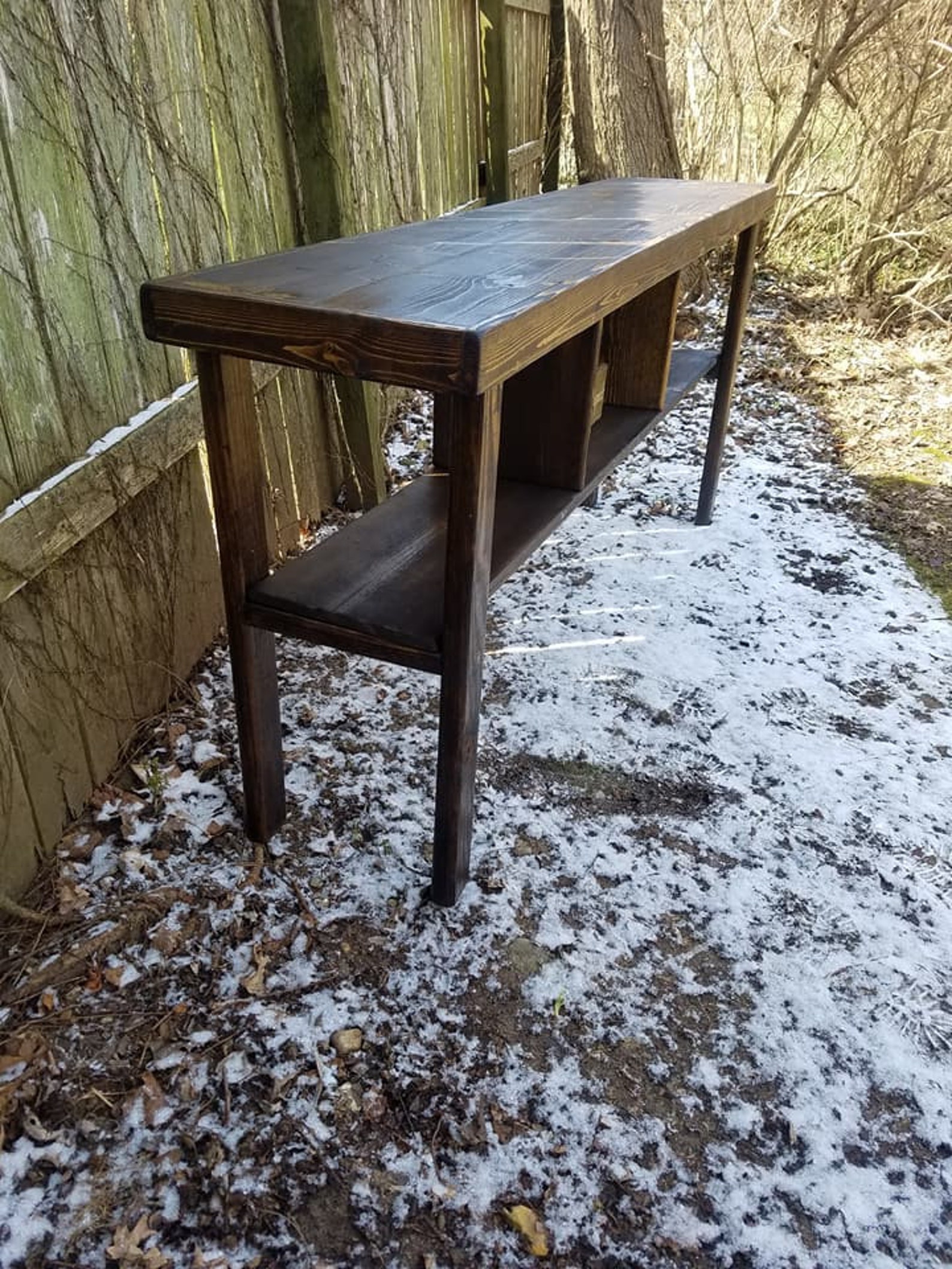 RUSTIC KITCHEN ISLAND Console Table Large Sofa Bar Buffet 16x72x33h ...