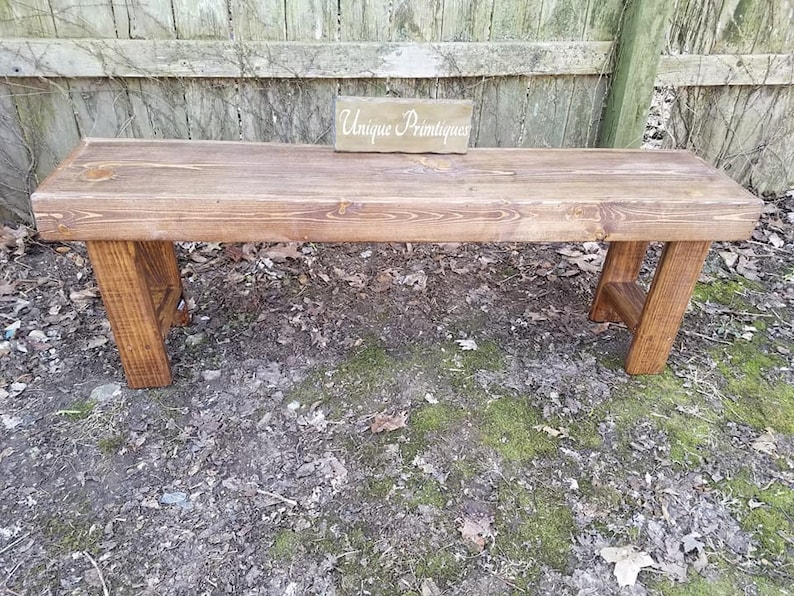 GARDEN BENCH Rustic Wood Porch Patio Wooden Indoor Outdoor - Etsy