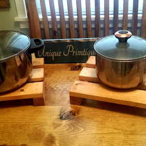 Rustic Primitive Pallet Table Riser SET of TWO Large Coaster ...