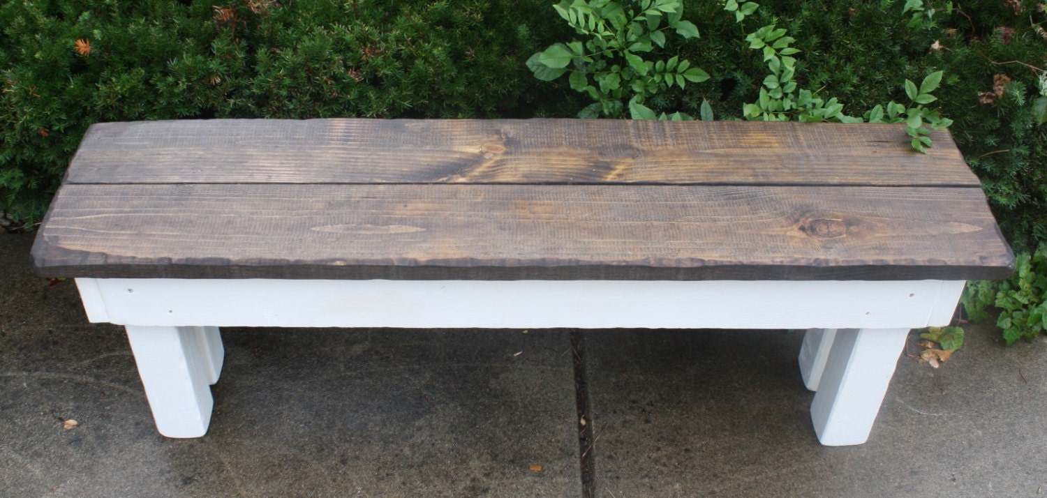 RUSTIC FARMHOUSE BENCH Dining Kitchen Porch Indoor Outdoor | Etsy