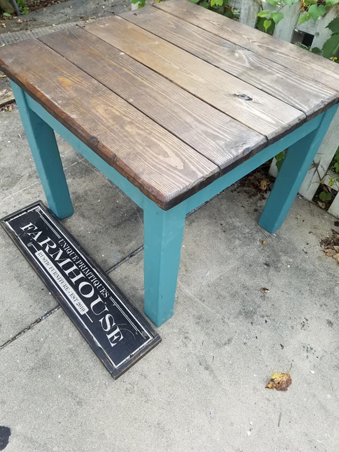 RUSTIC FARMHOUSE TABLE Small Kitchen Dining Farm House Reclaimed Wood ...