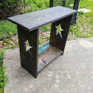 Unique Primtiques Primitive STAR Side End Hall Accent Reclaimed Rustic ...