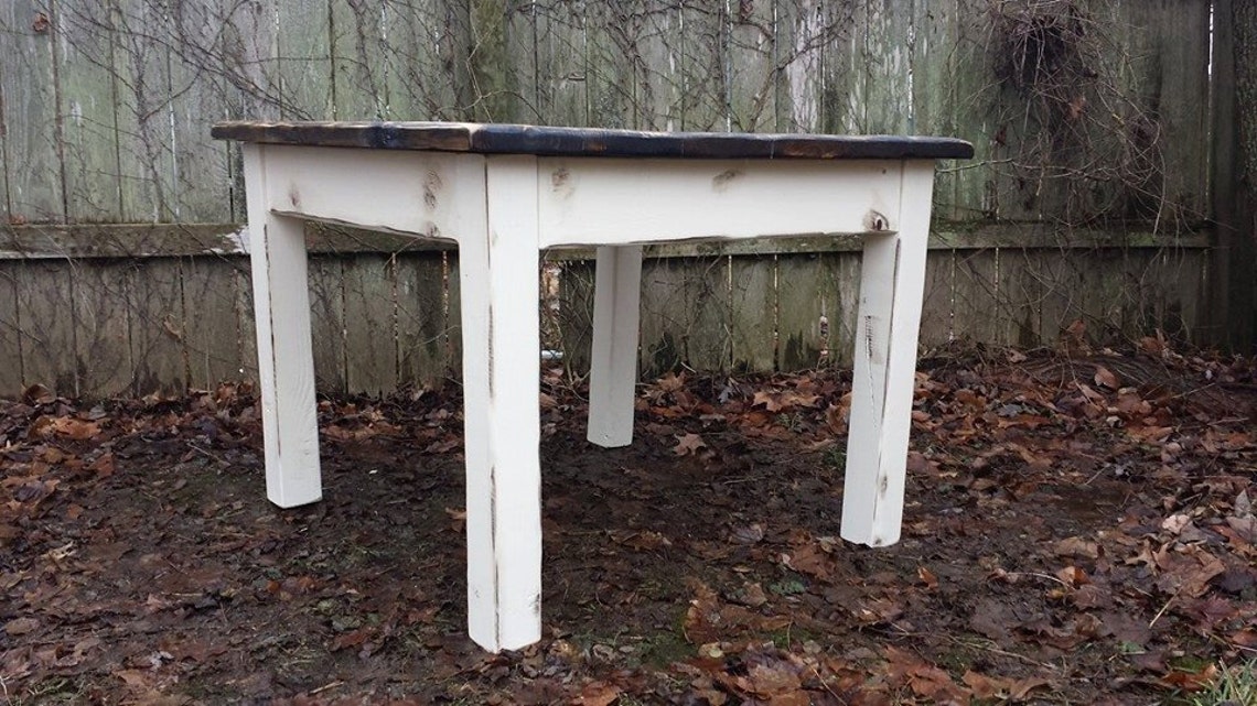SQUARE FARMHOUSE TABLE Small Kitchen Dining Farm House - Etsy