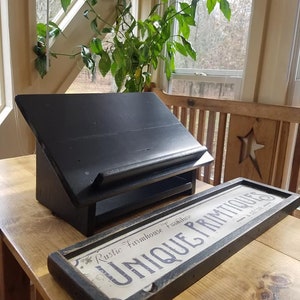 RUSTIC BOOK STAND Bookstand Kindle Tablet Cookbook Cook Book Holder Art ...