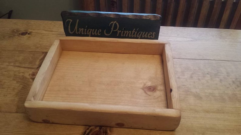 Rustic Reclaimed Wood BOX Hand Made Ipswich Pine Stained Tray Home ...