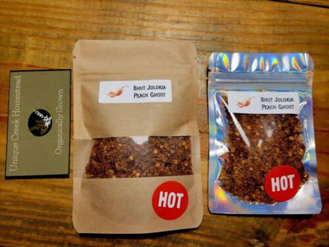 PEACH GHOST Super Hot Pepper Seasoning Certified Unique Creek Homestead ...