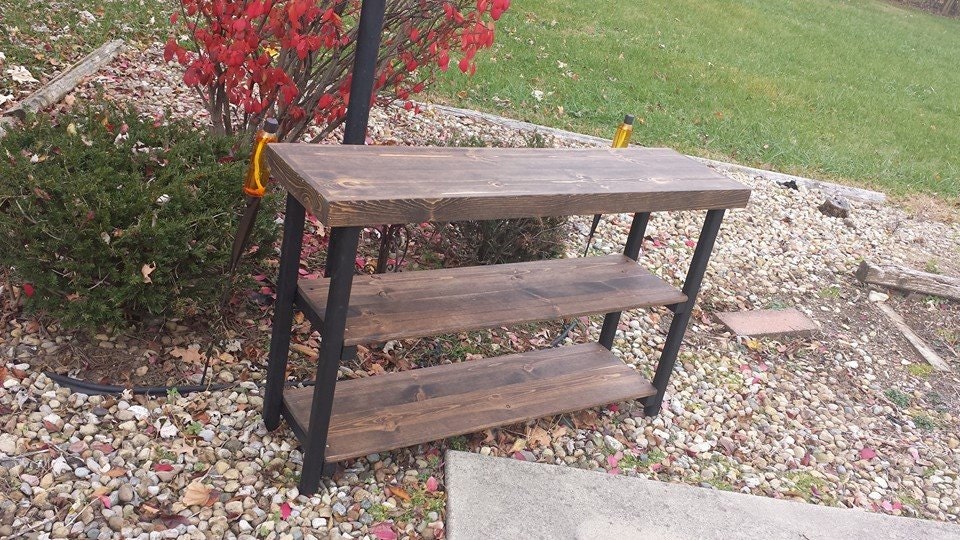 CONSOLE TABLE Rustic Bookcase Hall Entryway Entry Reclaimed | Etsy