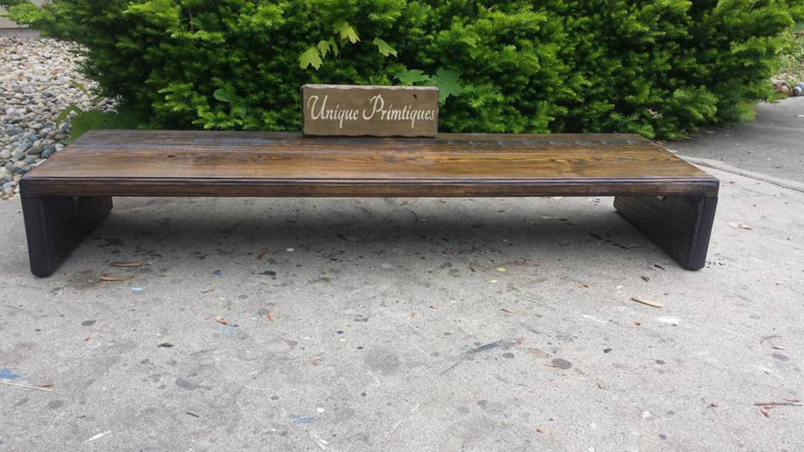 Rustic TABLE RISER Bench Large Centerpiece TV Entertainment | Etsy