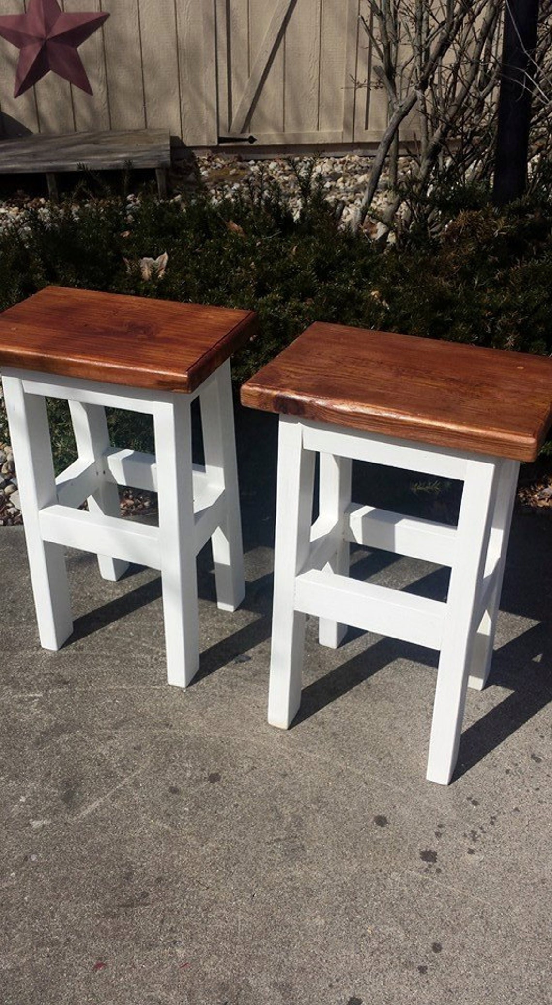 RUSTIC FARMHOUSE BAR Stool Farm House Kitchen Dining Bench - Etsy