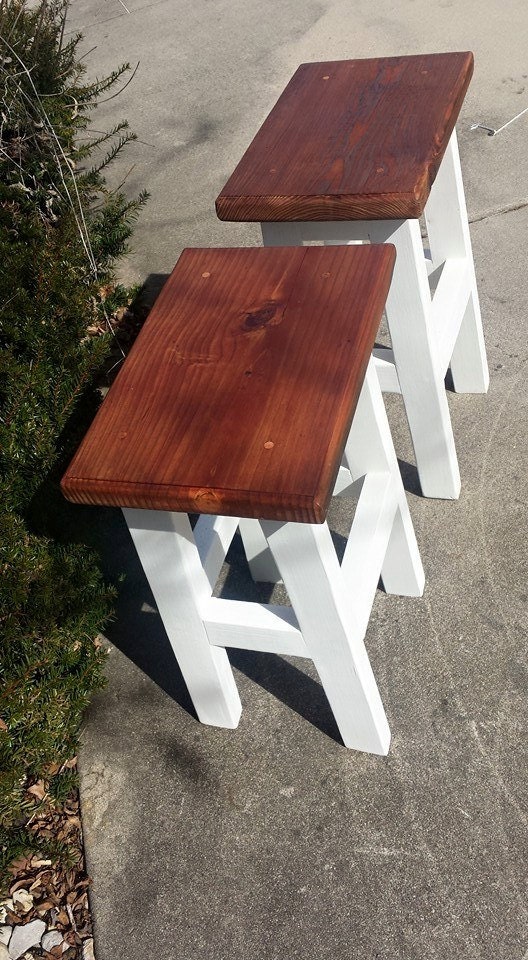 RUSTIC FARMHOUSE BAR Stool Farm House Kitchen Dining Bench - Etsy