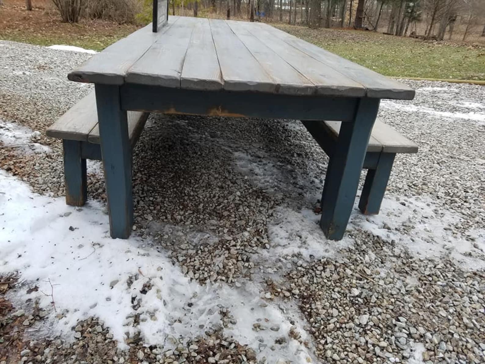 RUSTIC 12-ft FARMHOUSE TABLE Set Farm House Kitchen Dining | Etsy