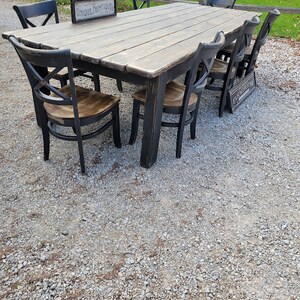 Rustic FARM TABLE 10 Ft or 12 Foot Set W/you Pick Chairs Farm House ...