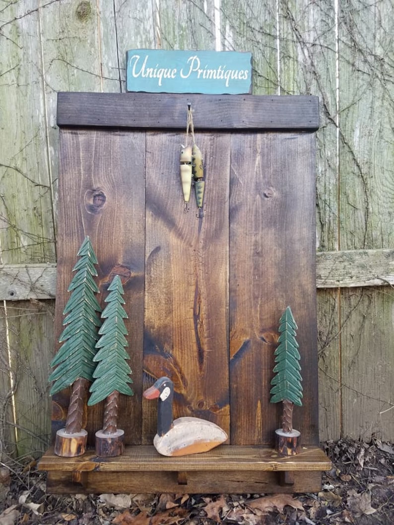 Rustic Wood Display Backdrop Shelf Shelving Reclaimed Dark | Etsy