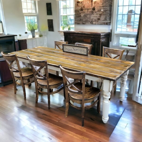 8 Foot Farm Table - Etsy