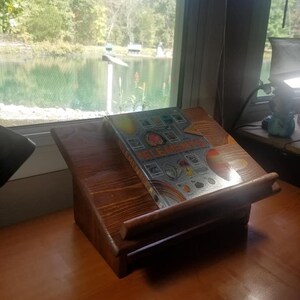 RUSTIC BOOK STAND Bookstand Kindle Tablet Cookbook Cook Book Holder Art ...