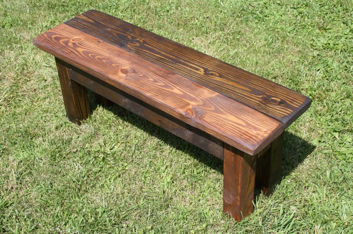 RUSTIC FARMHOUSE BENCH Farm House Kitchen Dining Porch Entry | Etsy