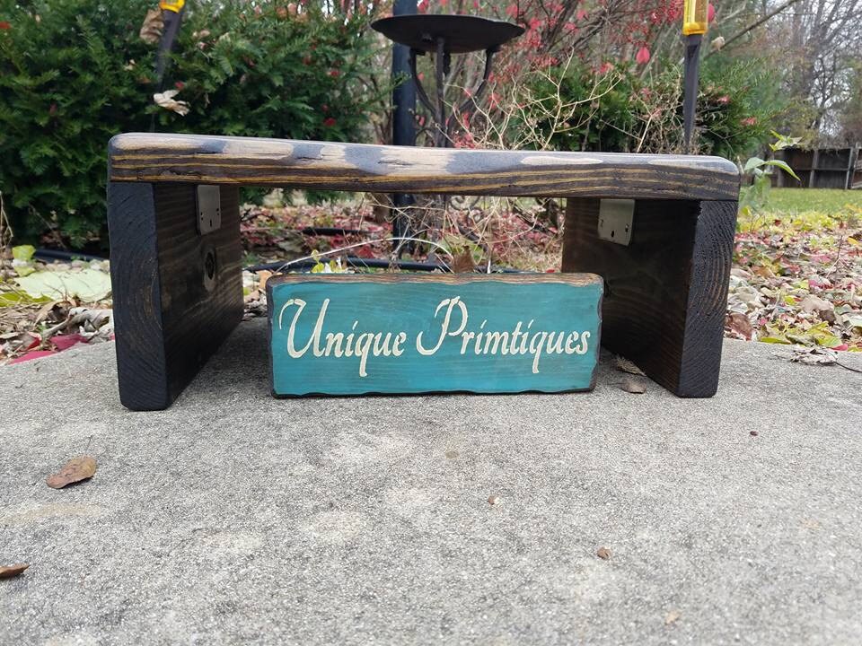 Table Riser Bench Reclaimed Wood Rustic Centerpiece TV | Etsy