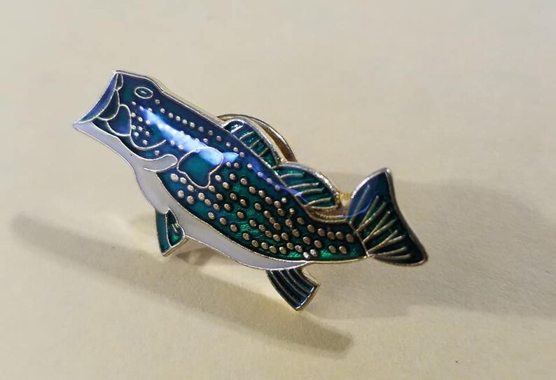 VINTAGE '70's HAT PIN Lapel Trophy Largemouth Leaping - Etsy