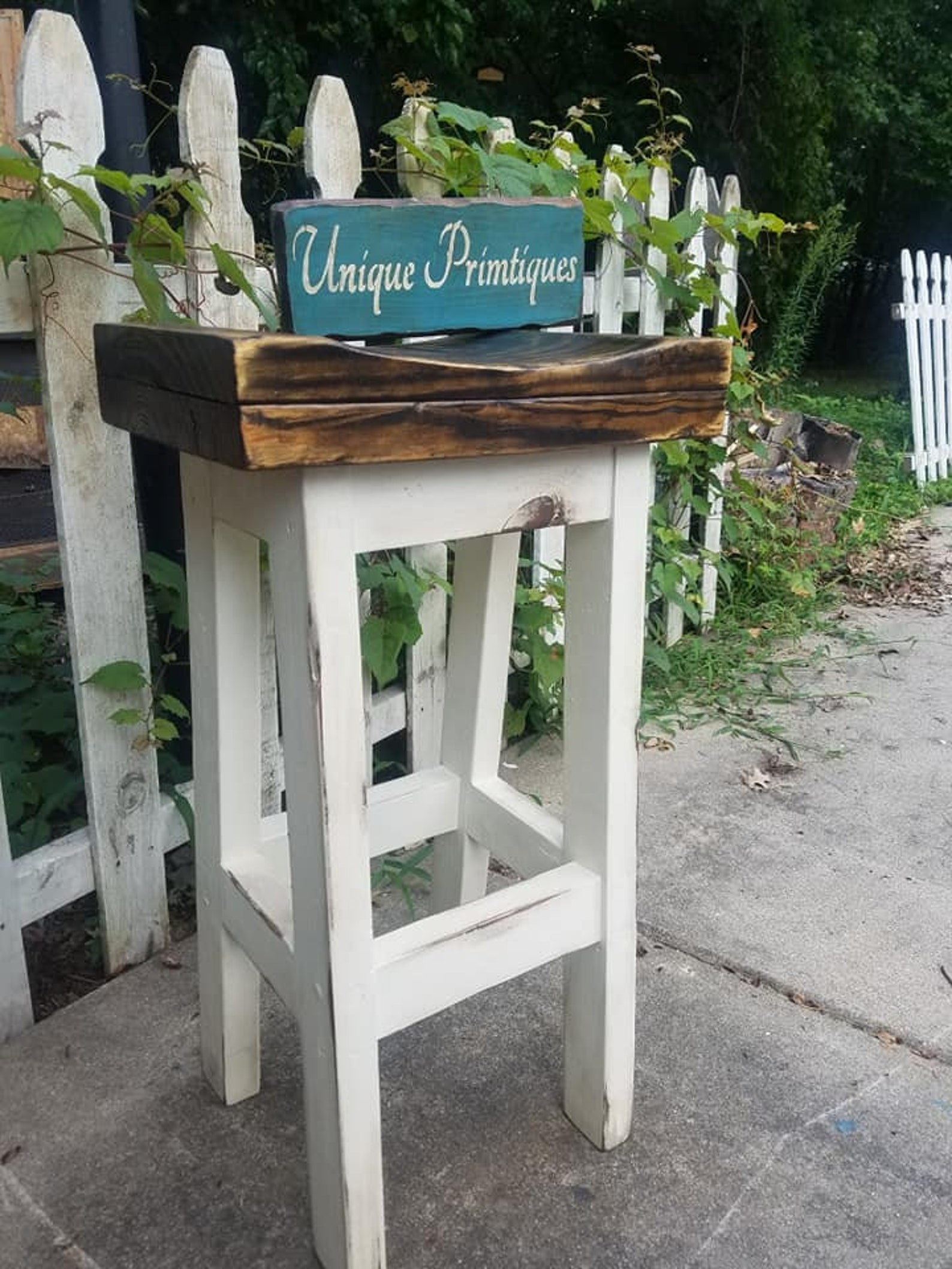 FARMHOUSE BAR STOOL Rustic Farm House Kitchen Tall or Short | Etsy