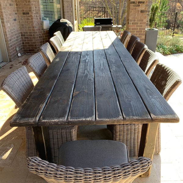 Rustic Farm Table - Etsy