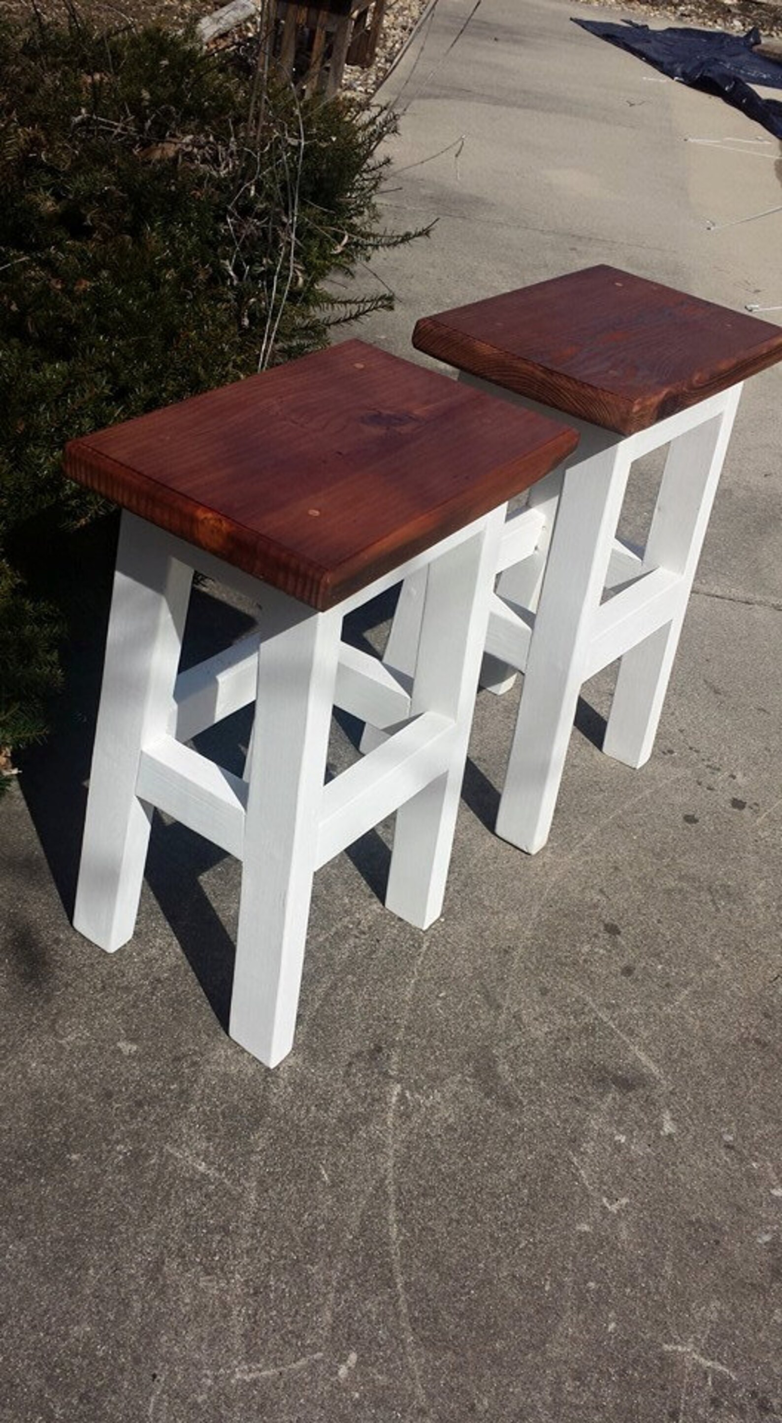 RUSTIC FARMHOUSE BAR Stool Farm House Kitchen Dining Bench - Etsy