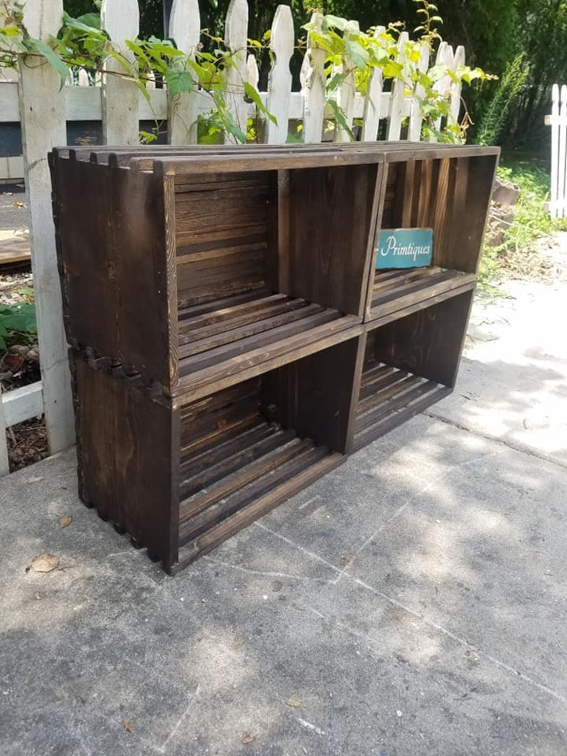Rustic FARMHOUSE Wood CRATES X3 Reclaimed Wood Bathroom Kitchen Living ...