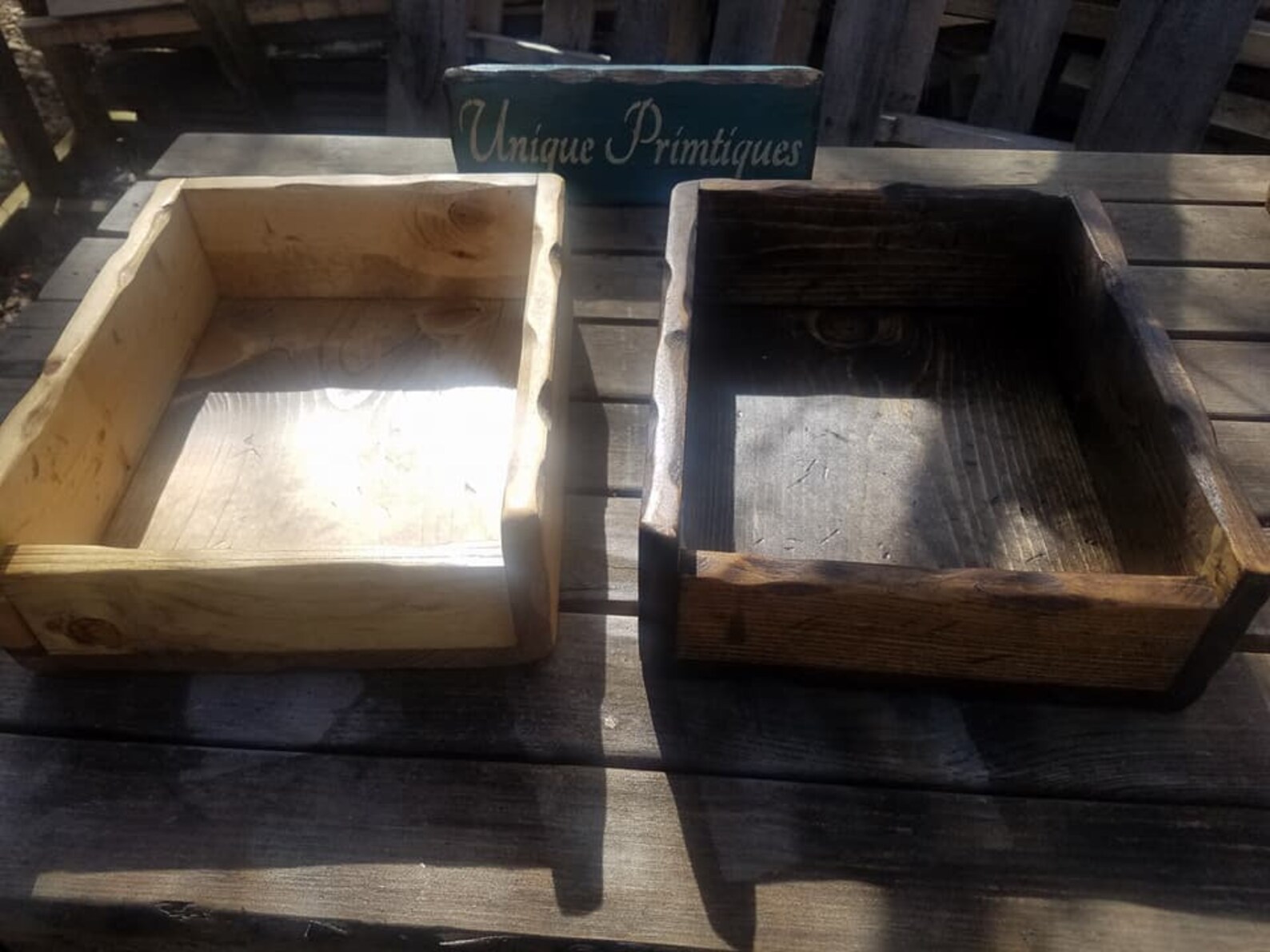 Rustic Reclaimed Wood PAPER TRAY Box Hand Made Home Office Business ...