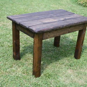 RUSTIC FARMHOUSE TABLE Small Farm House Kitchen Dining Reclaimed Wood ...