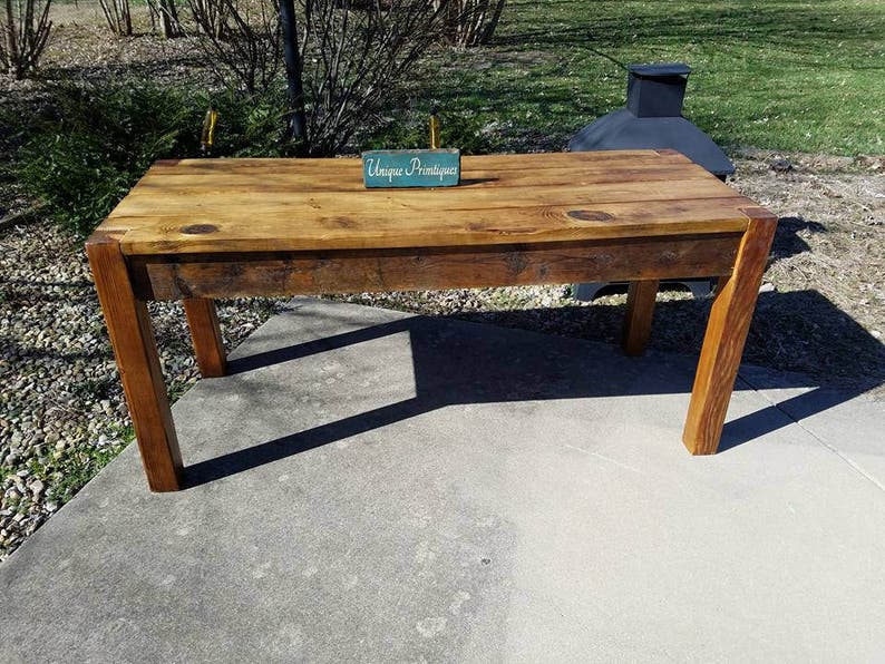 RUSTIC KITCHEN TABLE Office Desk Farm House Country Farmhouse | Etsy