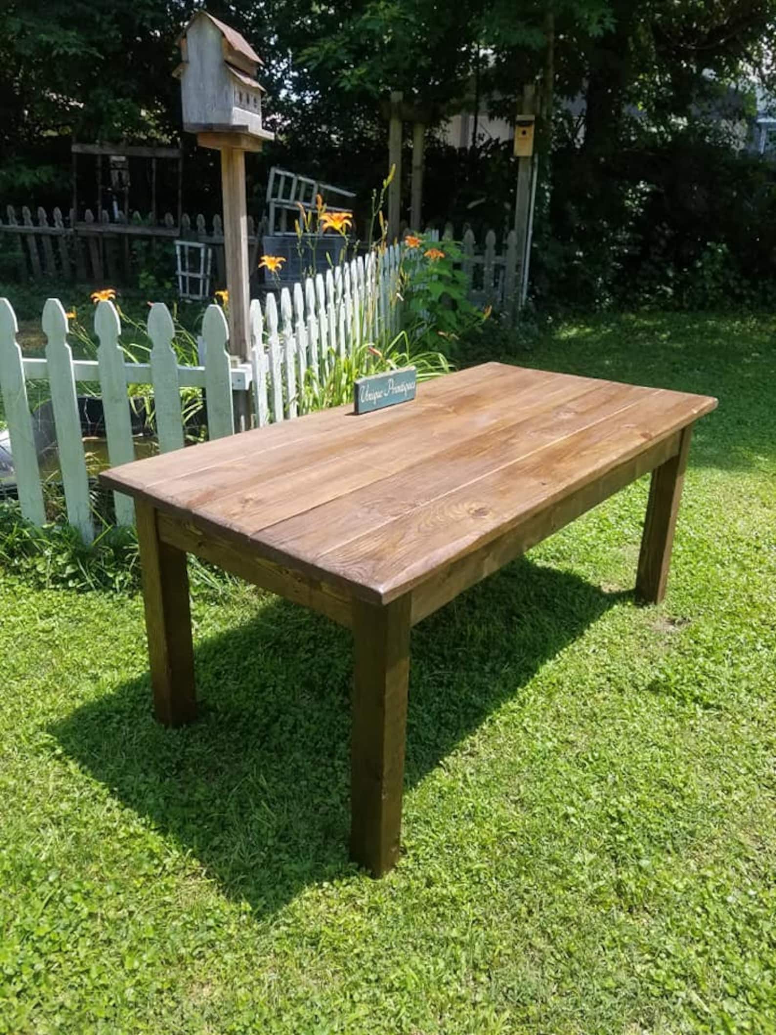 Rustic FARMHOUSE TABLE Wood Farm House Kitchen Dining - Etsy