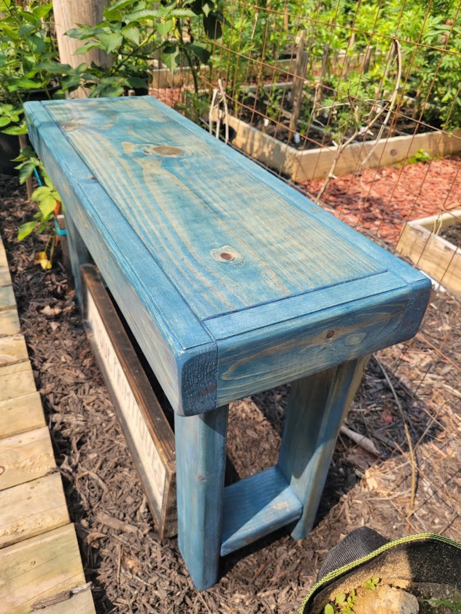 GARDEN BENCH Rustic Wood Porch Patio Wooden Indoor Outdoor - Etsy