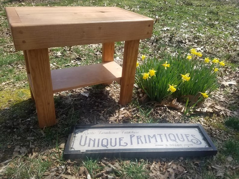 RUSTIC END TABLE Reclaimed Wood Side Fish Tank Amp Plant Night - Etsy