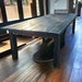 MASSIVE Rustic FARM TABLE Farmhouse Primitive Country Cabin Distressed ...