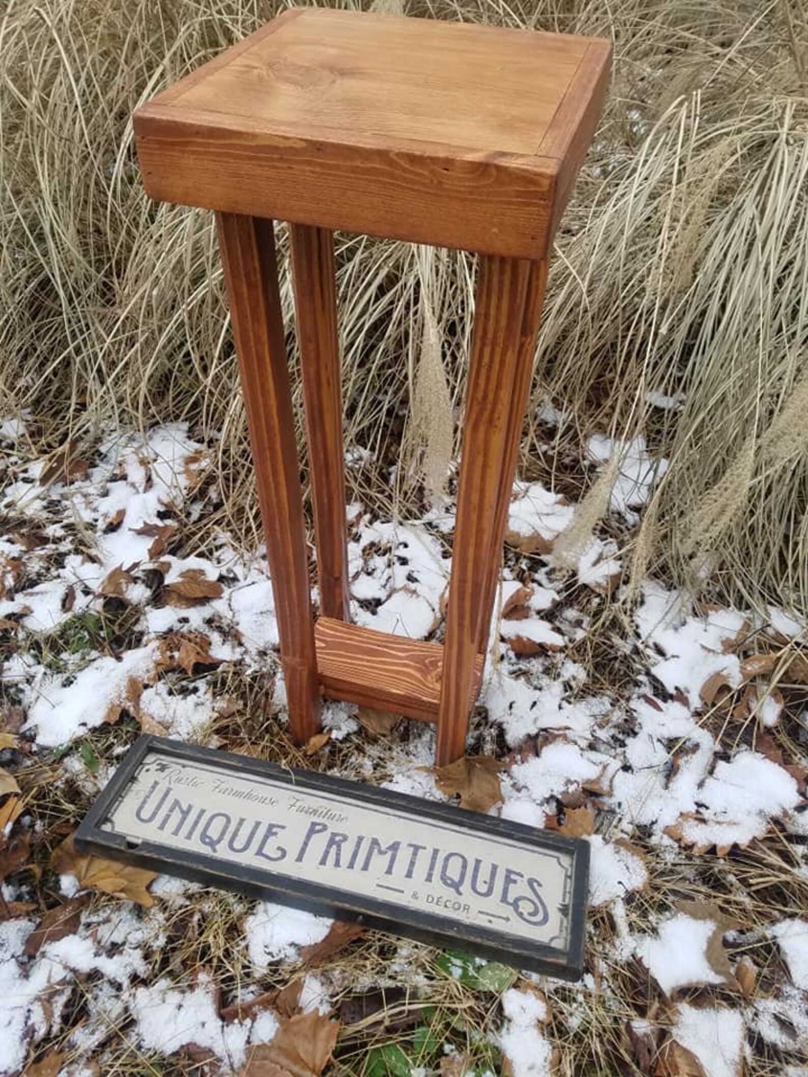 Tiny Home Furniture Plant Stand Rustic Small TALL Skinny Hall - Etsy