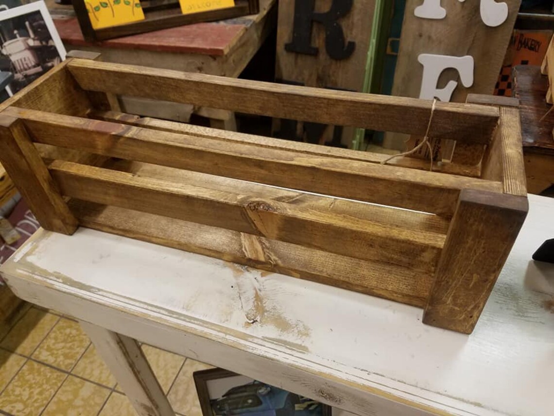 Rustic Wood CRATE Bleached Blue Hand Made Bathroom Kitchen - Etsy