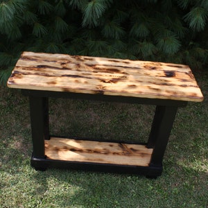 Reclaimed FIRE DAMAGED Wood by Unique Primtiques Golden Oak Stain Black ...