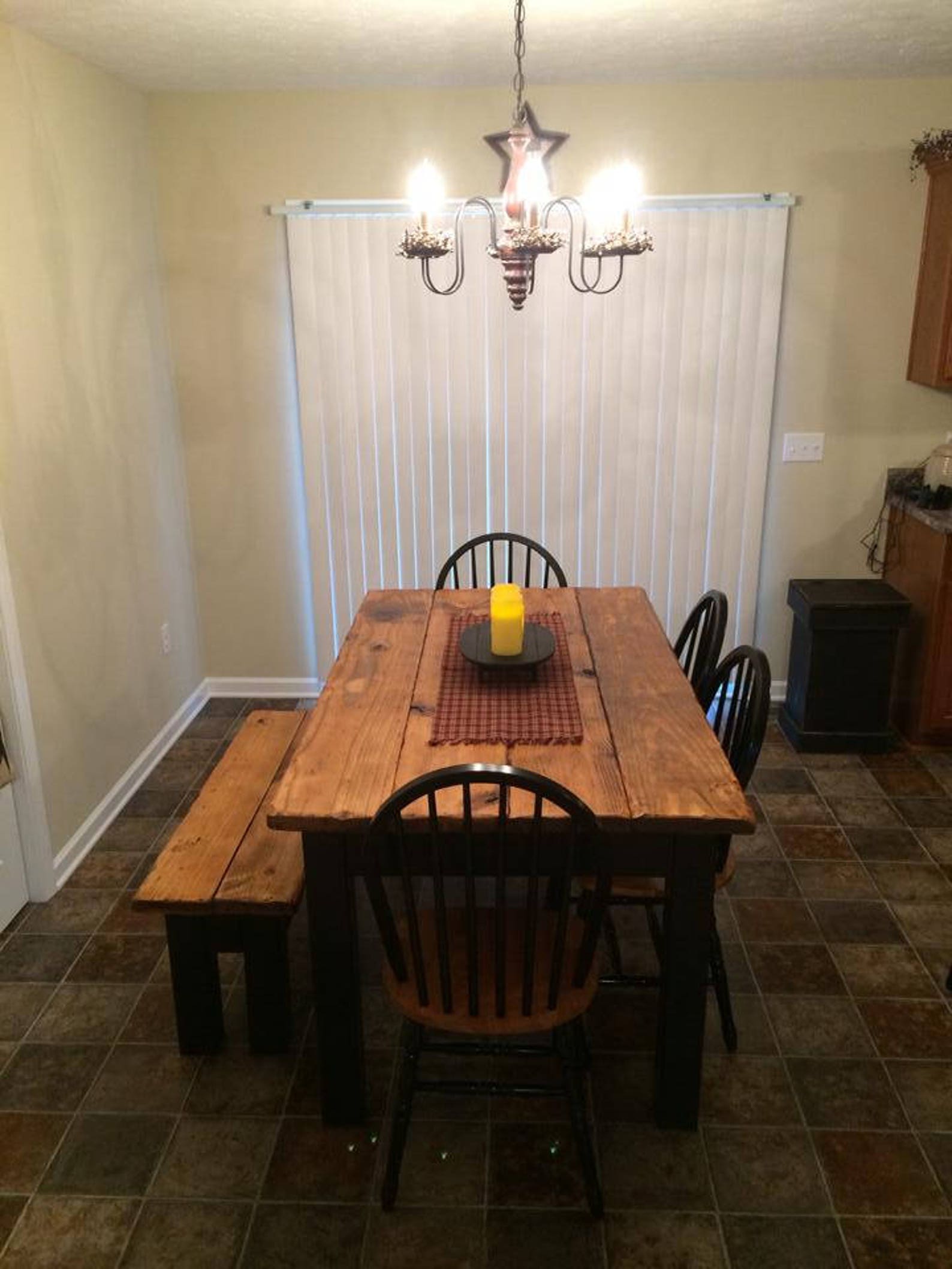 Rustic TABLE Cabin Farmhouse Kitchen FARM HOUSE Dining | Etsy